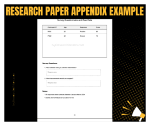 Appendices in Research Paper Format | Best Research Guides